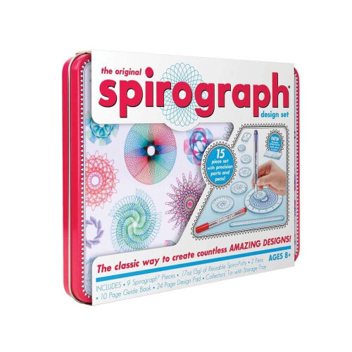 The Original Spirograph Design Tin Drawing Set 36PCs With Spirograph ...