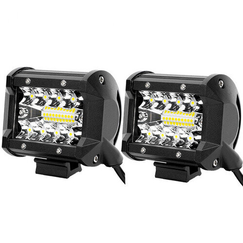 4 inch Work Lights Spot Flood LED Light Bar Reverse 4WD 12V 24V Spread ...