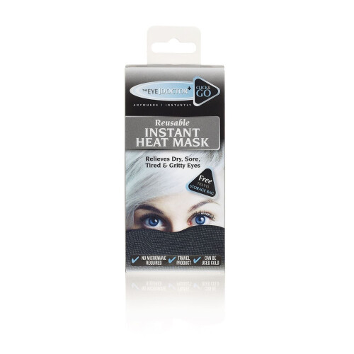 The Eye Doctor Click & Go Reusable Instant Heat Mask for Dry Sore Eyes ...