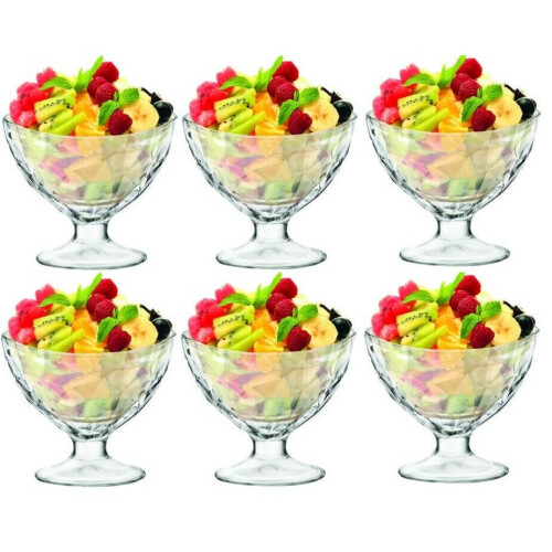 Set Of 6 Large Ice Cream Sundae Glasses Appetizer Dessert Cocktail ...