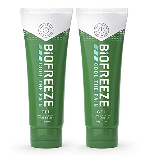 Biofreeze Pain Relieving Gel, 118ml Tube, 2 Pack Bundle, Cooling Topical Analgesic, On-the-Go ...