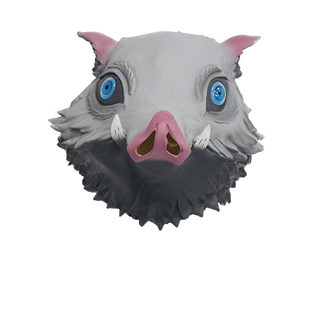 Demon Slayer Mask Headgear Hashibira Inosuke Pig Head Halloween Props ...