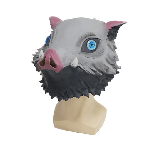 Demon Slayer Mask Headgear Hashibira Inosuke Pig Head Halloween Props ...