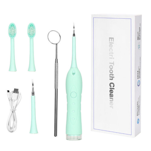 Electric Plaque Remover Teeth Ultrasonic Tooth Cleaner Set on OnBuy