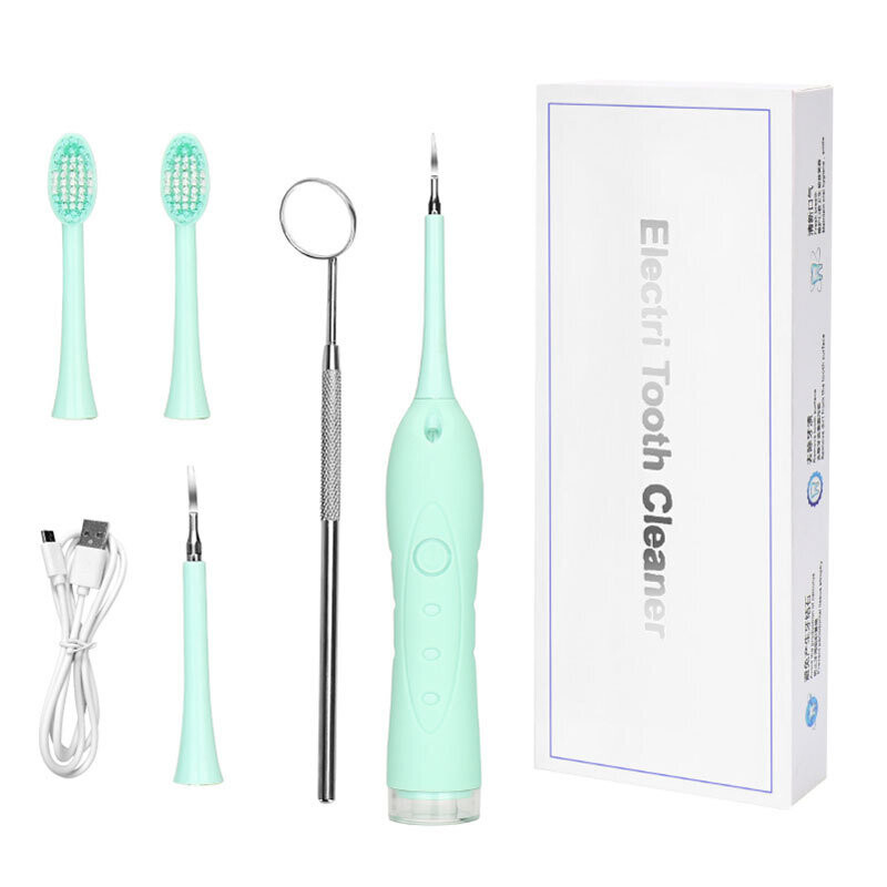 Electric Plaque Remover Teeth Ultrasonic Tooth Cleaner Set on OnBuy