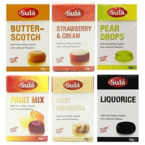 Sula Sugar Free Sweets Mixed Case Selection | 12 x 42g | on OnBuy