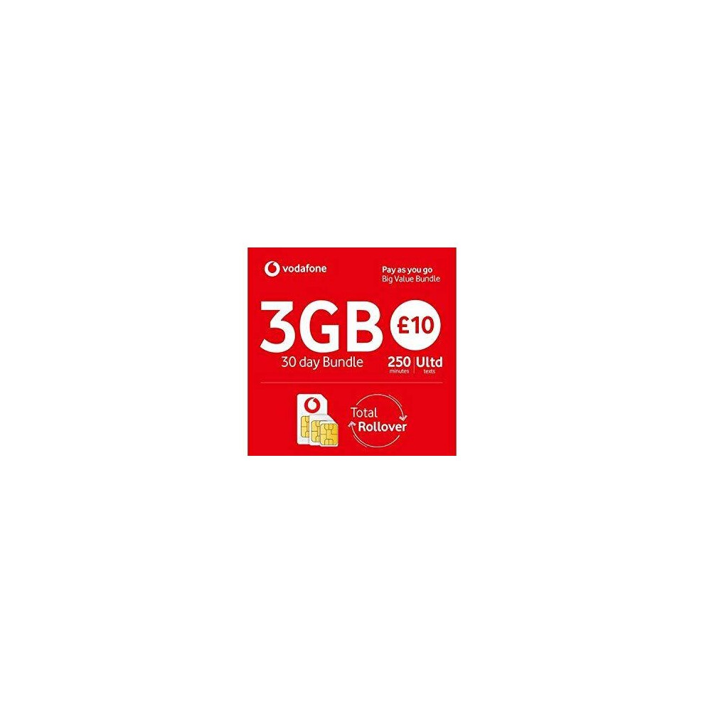 Vodafone PAYG SIM- Include NANO/MICRO & STANDARD SIM - for Iphone 4, 4S ...