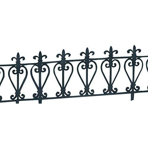 MYGARDEN The louvre Border Fence Set | Cast iron Effect | Flexible ...