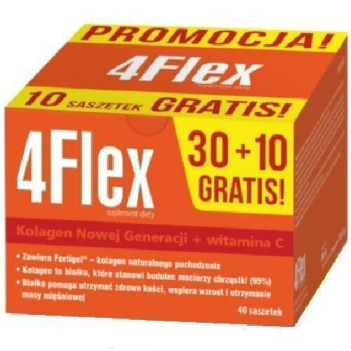 4 FLEX Natural Collagen Hydrolyzate + Vitamin C 40 sachets on OnBuy