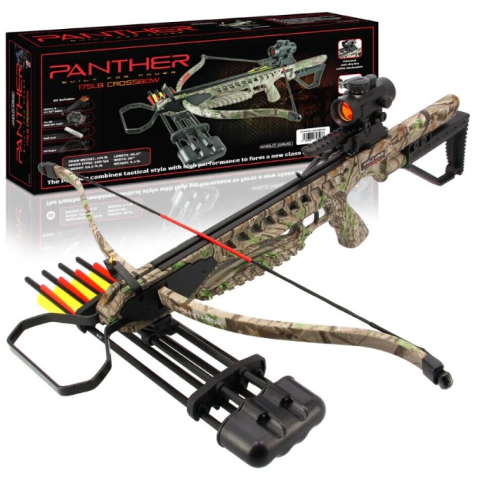 Anglo Arms Panther 175lb Deluxe CAMO Crossbow Kit With Accessories on OnBuy