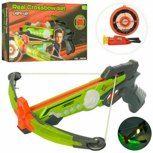KIDS CROSSBOW SET WITH ARROWS TARGET TOY GUN on OnBuy