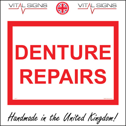 (150 x 100mm - 6 x 4, Dibond / Composite Aluminium) GE771 Denture ...