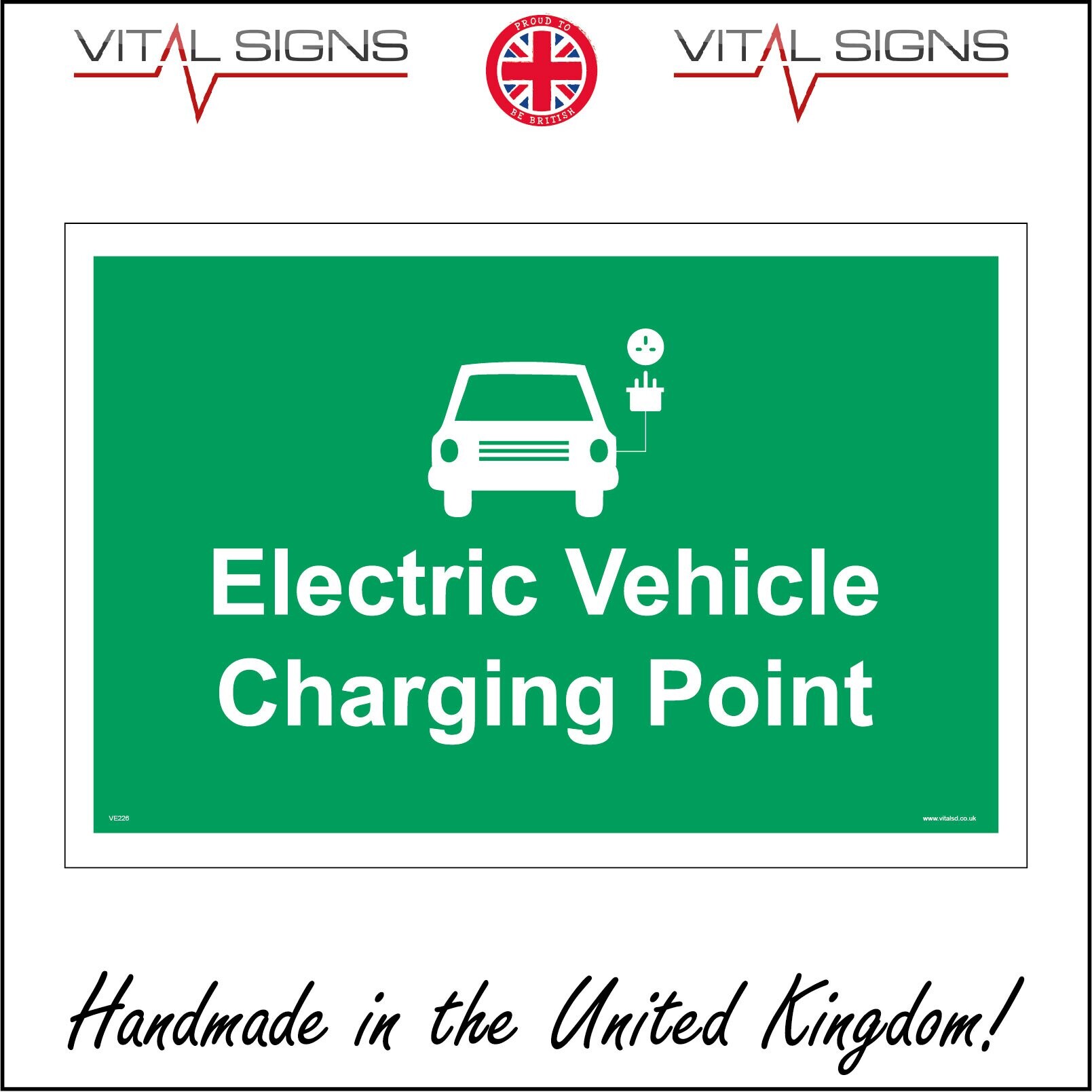 (300 x 200mm - 12 x 8, Magnetic - Vehicle Grade) VE226 Electric Vehicle ...