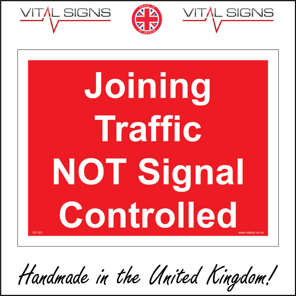 (150 x 100mm - 6 x 4, 1mm Pvc Foamex) VE193 Joining Traffic Not Signal ...