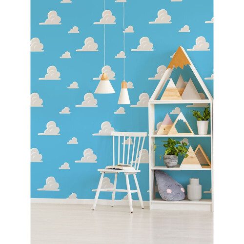 Disney Toy Story Andy's Room Blue Cloud Wallpaper on OnBuy