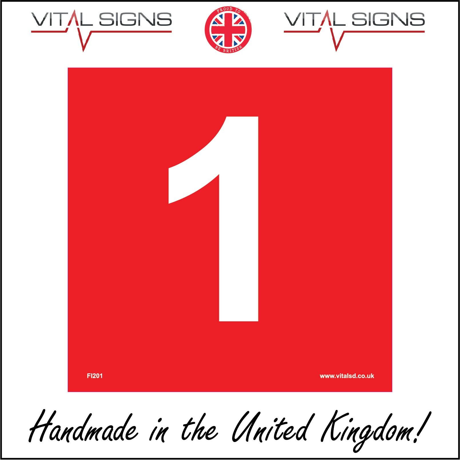 (600 x 600mm - 24 x 24, Dibond / Composite Aluminium) FI201 Number 1 ...