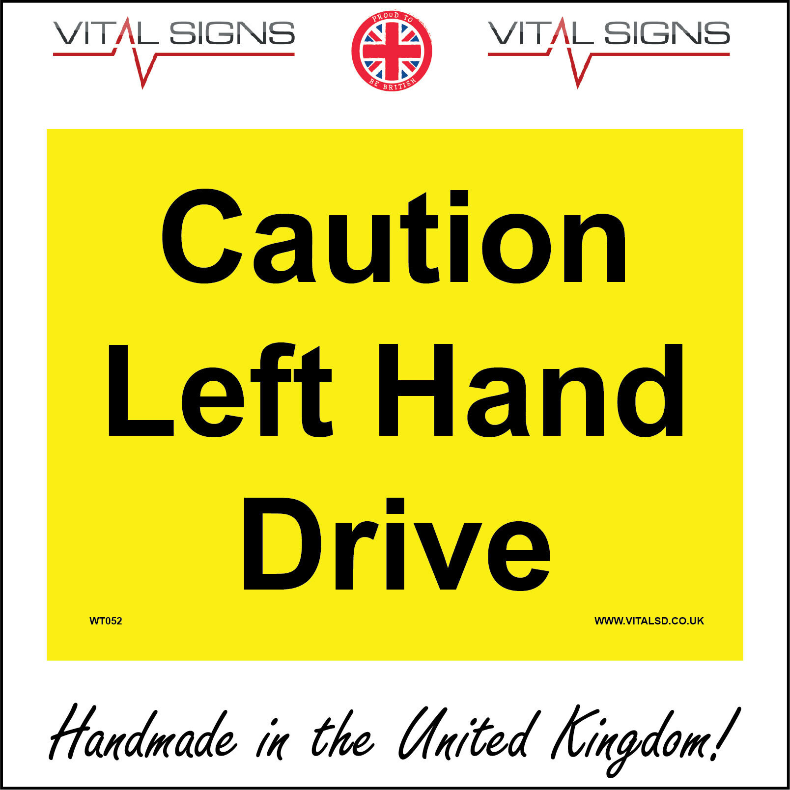 (600 x 450mm - 24 x 18, Sticker / Sav - White Background) WT052 Caution ...