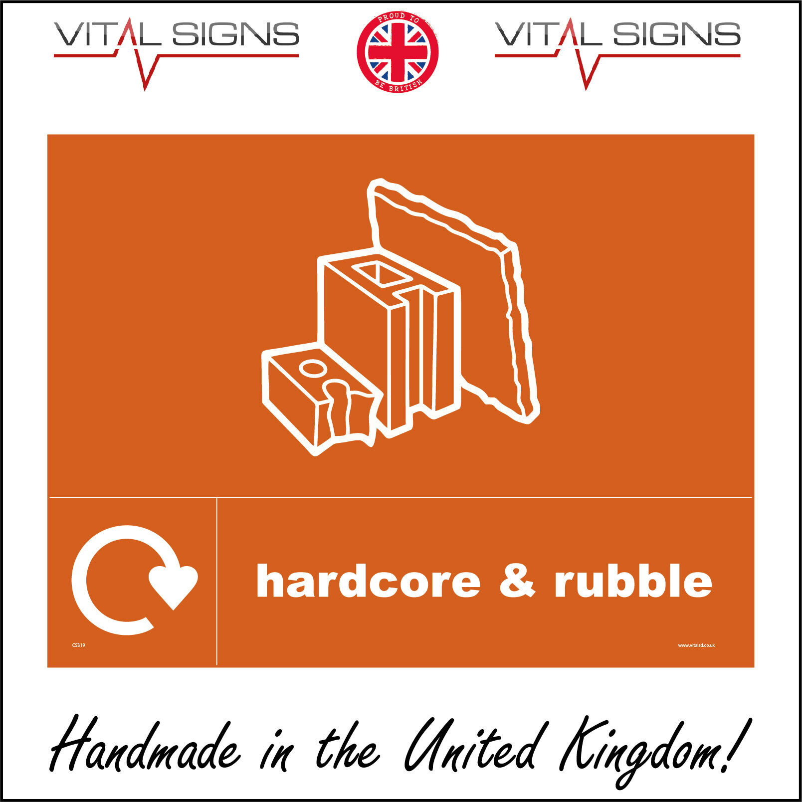 (400 x 300mm - 16 x 12, 1mm Pvc Foamex) CS319 Hardcore & Rubble ...