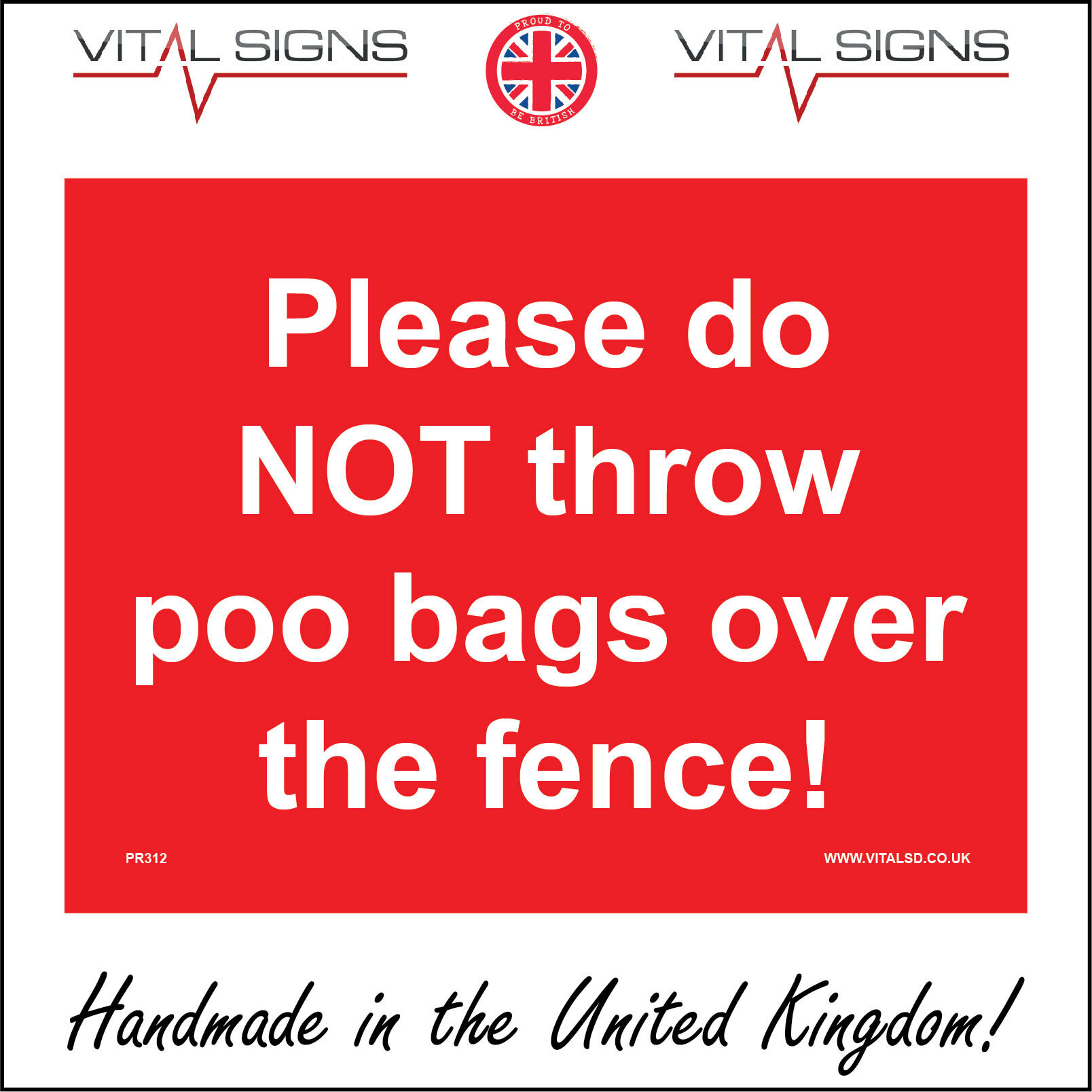 (400 x 300mm - 16 x 12, 1mm Pvc Foamex) PR312 Please Do Not Throw Poo ...