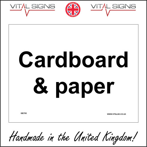 GE795 Cardboard & Paper Sign Boxes Storage Mills Workplace Factory ...