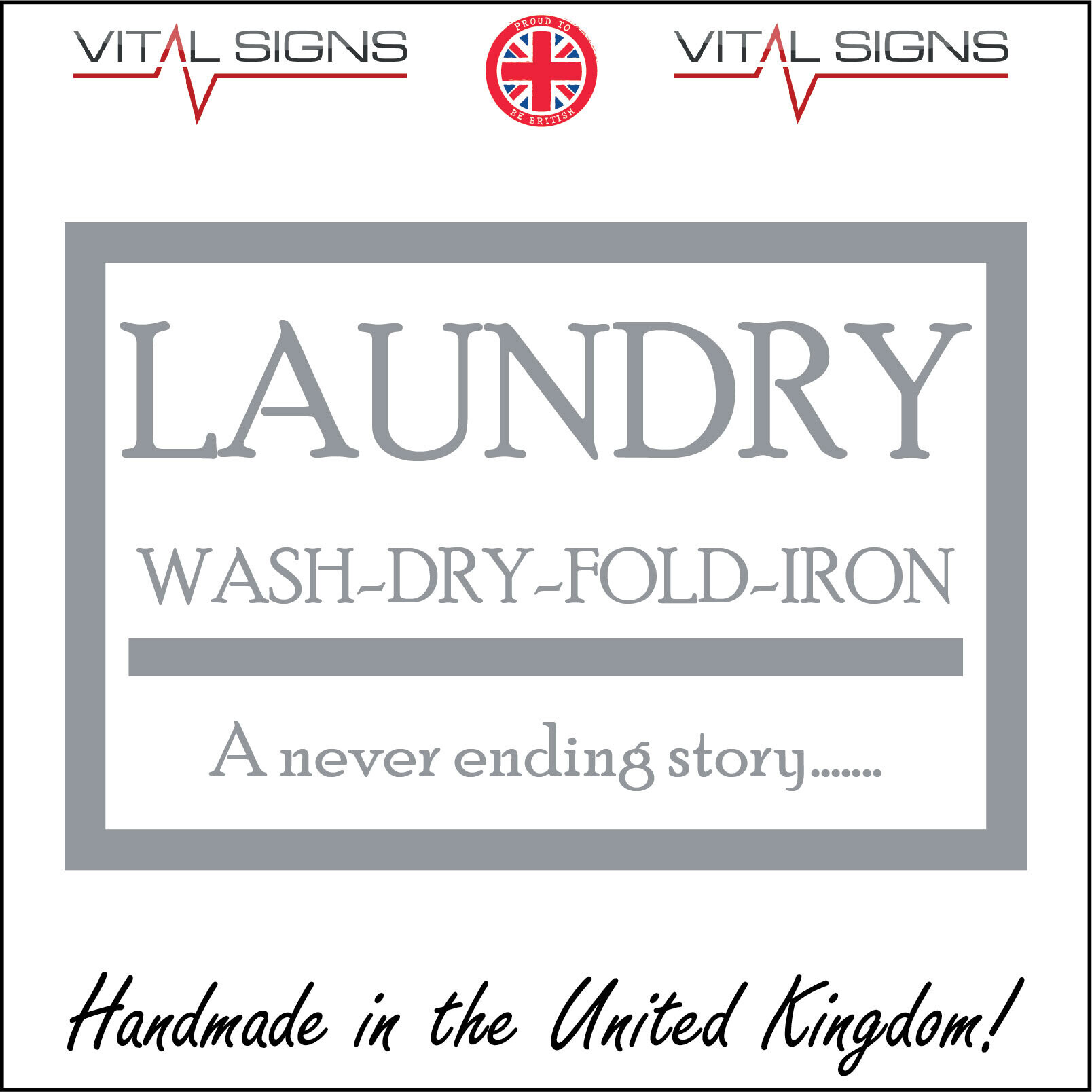 (200 x 150mm - 8 x 6, Sticker / Sav - White Background) HU234 Laundry ...
