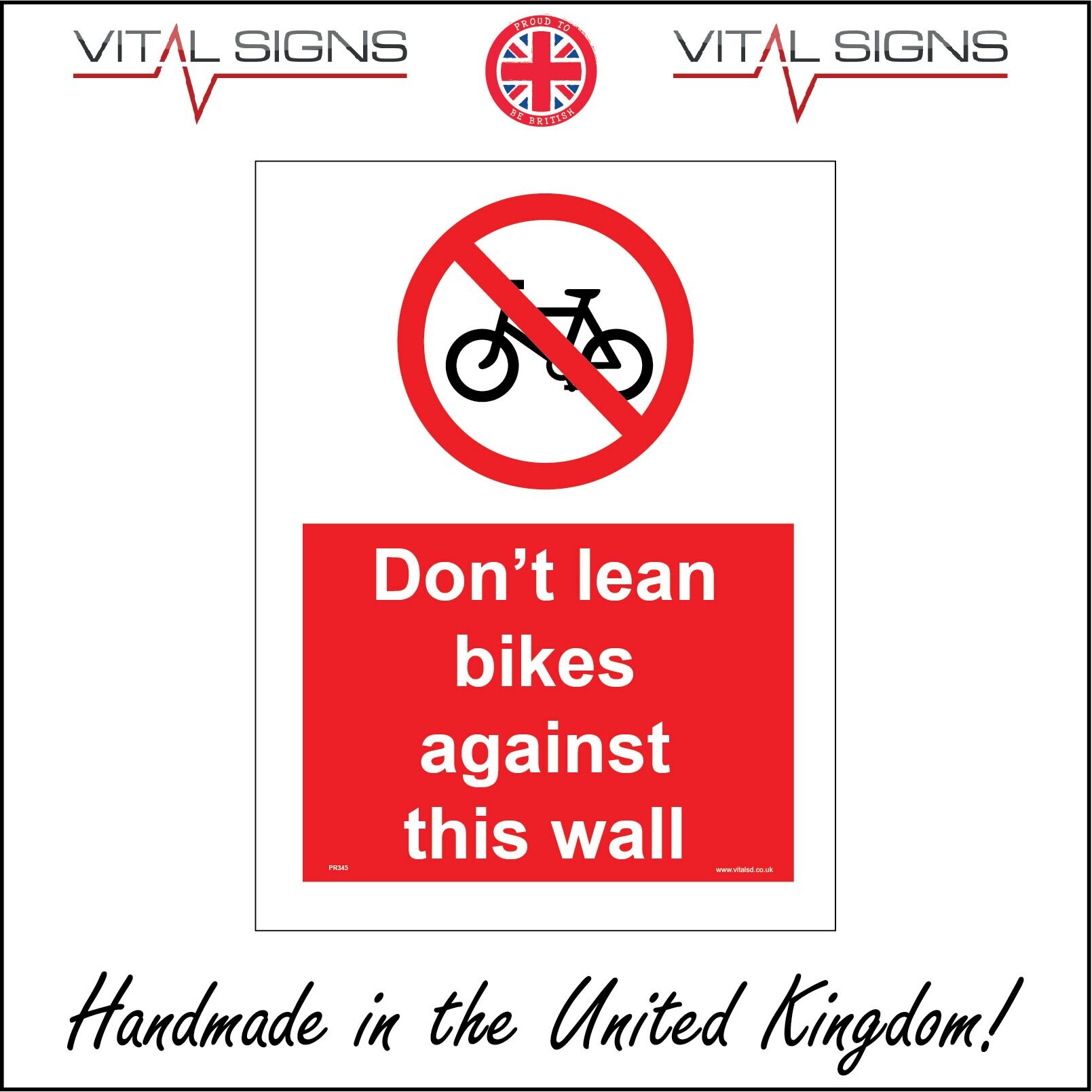 (450 x 600mm - 18 x 24, Magnetic - Vehicle Grade) PR345 Dont Lean Bikes ...