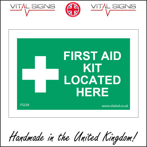 (200 x 150mm - 8 x 6, Sticker / Sav - White Background) FS258 First Aid ...
