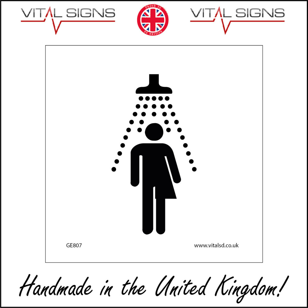 (300 x 300mm - 12 x 12, Sticker / Sav - White Background) GE807 Shower ...