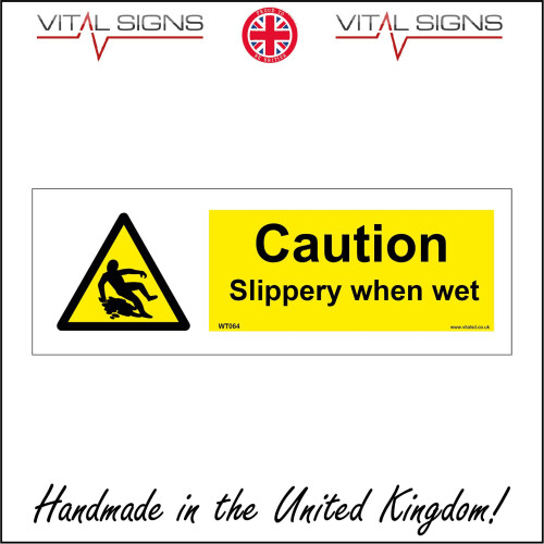(600 x 200mm - 24 x 8, Sticker / Sav - White Background) WT064 Caution ...