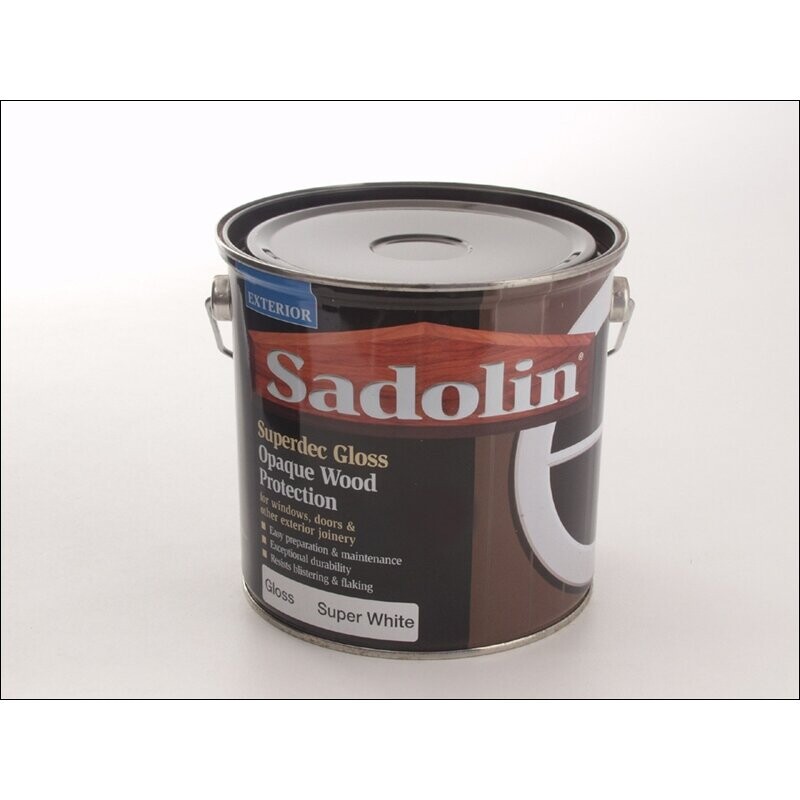 Sadolin Superdec Satin Black Paint 1L - Rich Satin Finish for Wood ...