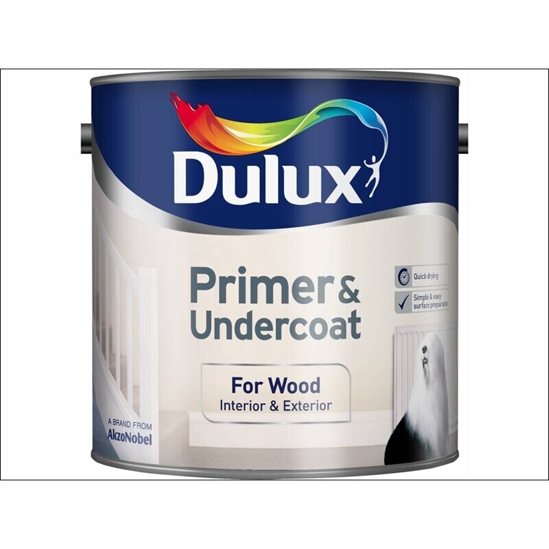Dulux Quick Dry Wood Primer/ Undercoat 2.5L on OnBuy
