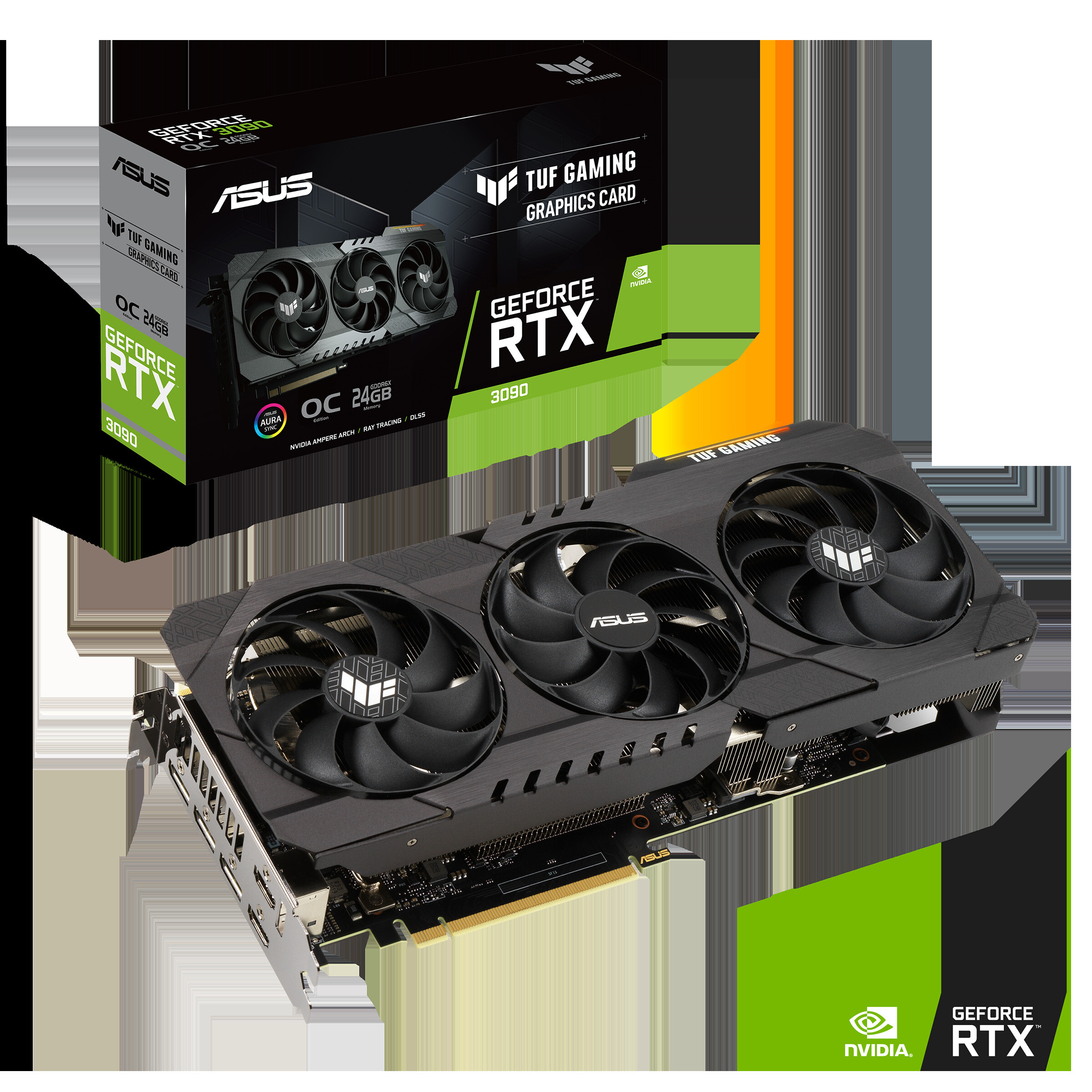 ASUS NVIDIA Video Card GeForce RTX 3090 TUF-RTX3090-O24G-GAMING GDDR6X ...