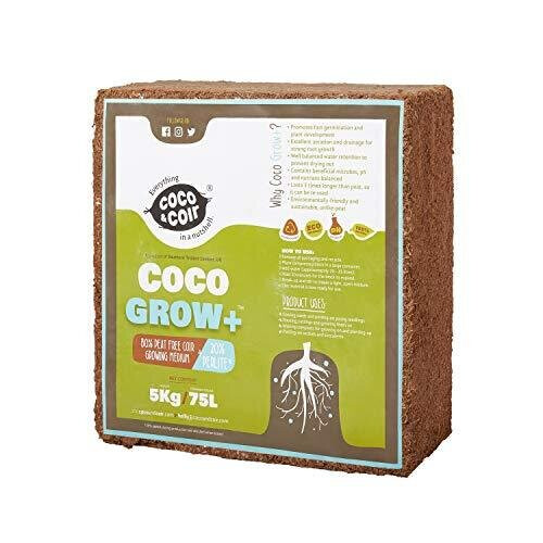 COCO COIR WITH PERLITE - 5KG (70L) | COIR PERLITE MIX | 100% NATURAL GROWING MEDIA | PLANTING ...