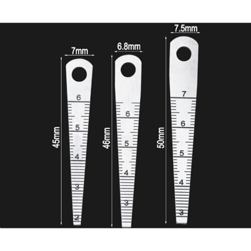 6PCS Stainless Steel Weld Inspection Ruler Tapered Ruler Gap Ruler ...
