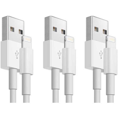 Lightning iPhone Charger Cable MFi Certified Ecclus 3 Pack [3.3ft/1m ...