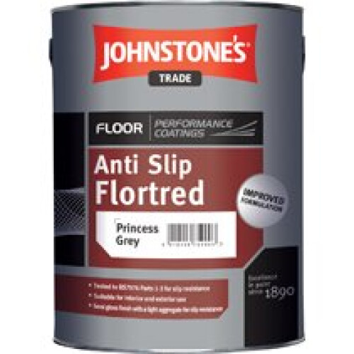 Johnstone's Trade Anti Slip Flortred Floor Paint Princess Grey 5L on OnBuy