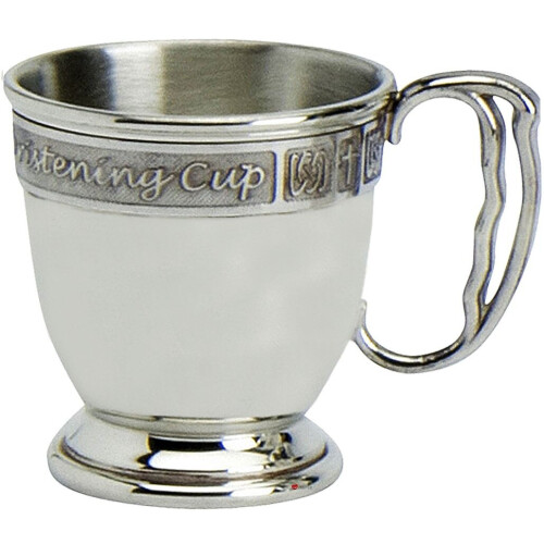 Ideal Christening Gift Pewter Tankard Cup Christening Wording Band ...