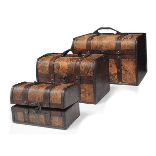 Old Map Chest - Set of 3 on OnBuy
