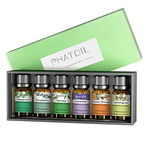 PHATOIL Essential Oils Set 100% Pure Premium Therapeutic Grade Oils -Lavender, Tea Tree ...