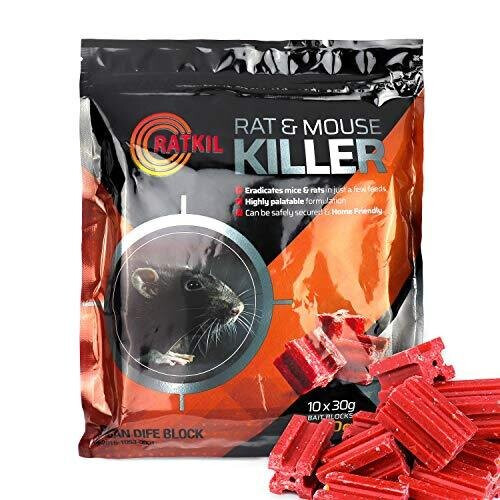 RatKil Rat Poison 300g Rat And Mouse Killer Bait Blocks - Professional ...