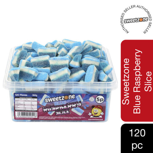 SweetZone Blue Raspberry Slices 740g Tub of HMC Approved 100% Halal ...