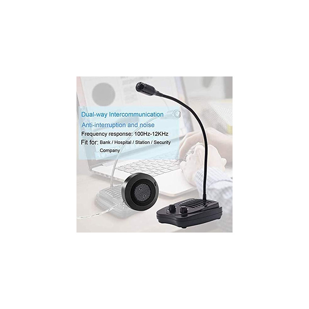 Dual Way Counter Intercom/Window Speaker System/Window Glass Microphone ...