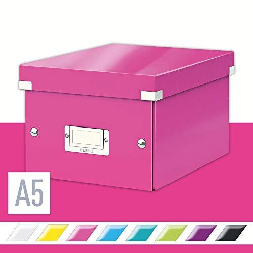 Leitz A5 Storage Box, Click and Store Range 60430023 - Small, Pink on OnBuy