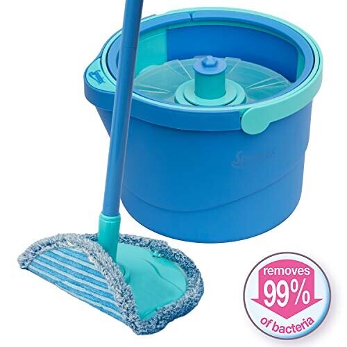 Spontex Aqua Revolution System Microfibre Spin Mop and Bucket on OnBuy