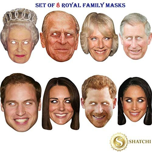 SHATCHI 8 Pack Royal Family Jubilee - Queen Phillip Kate William Harry ...