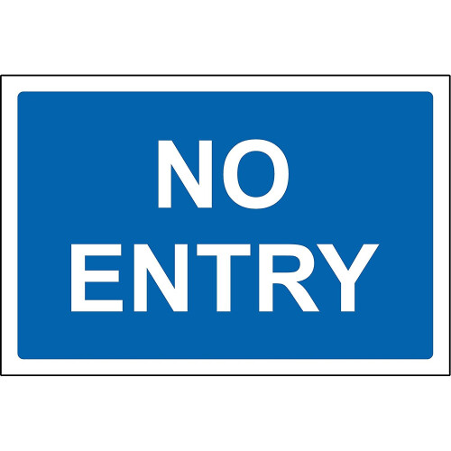 No entry sign - Self adhesive sticker 300mm x 200mm on OnBuy
