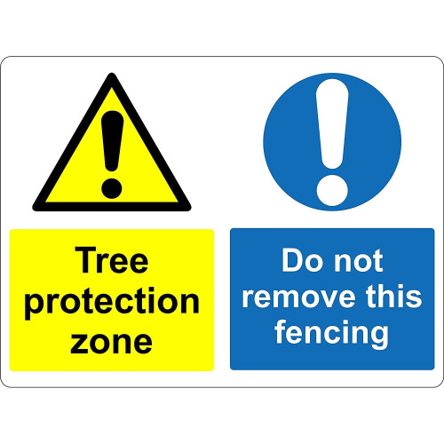 Tree protection zone do not remove this fencing Forest safety sign - 1 ...