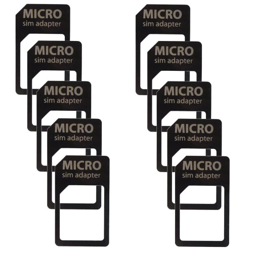 Pack of 10 x Micro Sim Card to Normal Sim Card Adapters on OnBuy