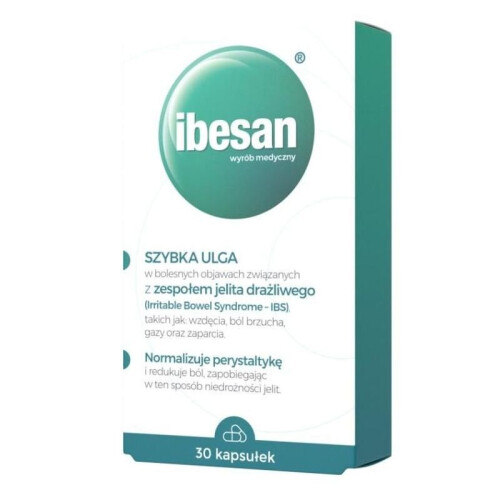 IBESAN 30 capsules Bloating Gas Constipation Quick Relief Painful IBS ...
