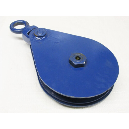 2.3 Ton 10" Tong Block With Swivel Round Eye - 19MM Wire Rope Safety ...